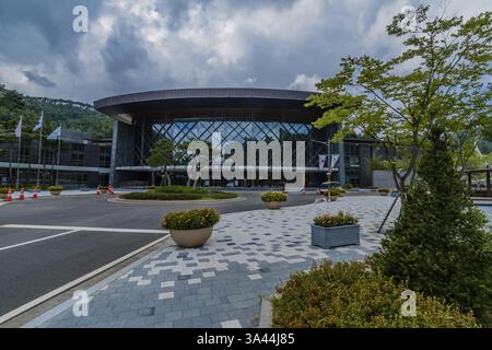 Geosan, South Korea, August 26, 2020:, Road through Geosan National ...
