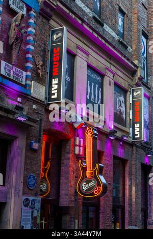 Signs outside Eric's music club, Mathew Street, city centre of ...