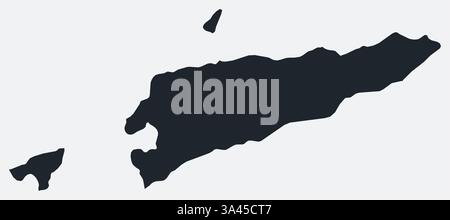 Map of Timor-Leste - outline. Silhouette of Timor-Leste map vector ...
