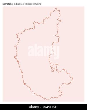 Karnataka map of Indian state. Karnataka map vector illustration ...