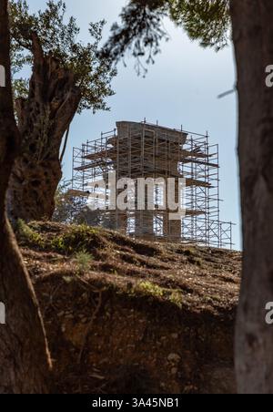 A picture of the Temple of Pythian Apollo, part of the Acropolis of ...