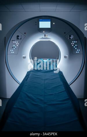 MRI or CT capsule in a modern diagnostic center. The concept of cutting ...