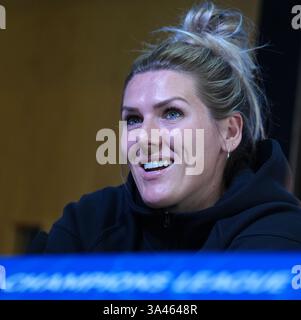 Chelsea's Millie Bright during a press conference at Cobham training ...
