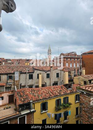 City landscape. Gloomy rainy sky over the city Stock Photo - Alamy