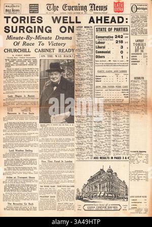 1951 Evening News (London) front page reporting the HMS Affray disaster ...