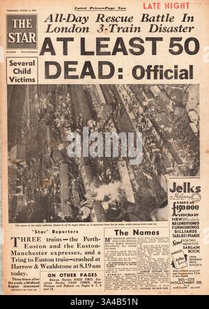 HARROW AND WEALDSTONE TRAIN CRASH : 1952 Stock Photo - Alamy