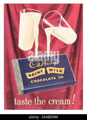 1953 UK magazine advert Cadbury's Roses chocolates Stock Photo - Alamy