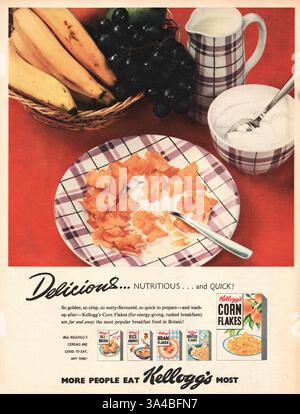 1953 UK magazine advert Kellogg's Corn Flakes Stock Photo - Alamy