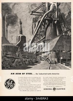 1951 U.S. Magazine General Electric Electrical Locomotives Advert Stock ...