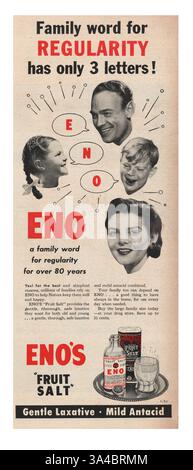Advertisement for Eno's Fruit Salt Stock Photo - Alamy