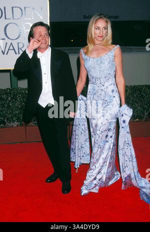 July 2, 2008 - MICHAEL J FOX WITH TRACY POLLAN.50TH EMMY AWARDS IN ...