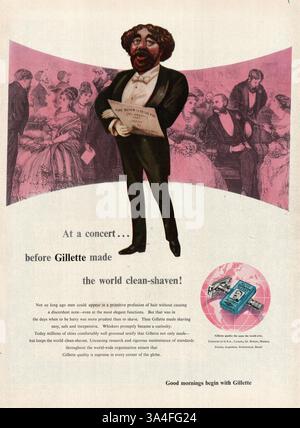 1953 U.S. Magazine Gillette Advert Stock Photo - Alamy