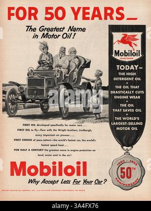 1953 U.S. Magazine Mobil Gas Advert Stock Photo - Alamy