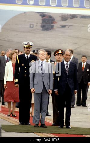 Mar 13, 1979; Cairo, EGYPT; U.S. President JIMMY CARTER and Egyptian ...