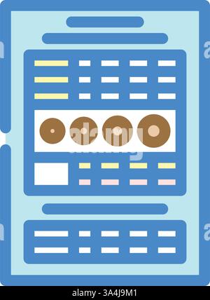 neurological chart color icon vector illustration Stock Vector Image ...