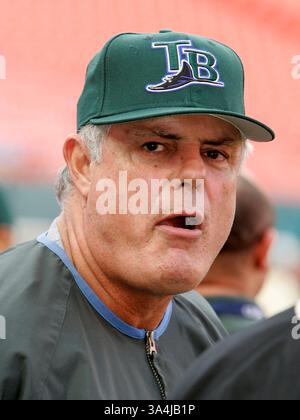 Tampa, FL USA: Tampa Bay Rays starting pitcher Joe Boyle (36) delivers ...