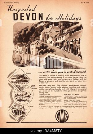 Advert for Great Western Railway (GWR) train tickets in The Times ...