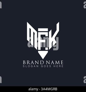 MFK logo. MFK letter. MFK letter logo design. Initials MFK logo linked ...