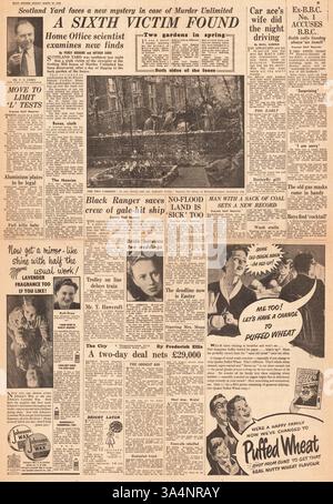1953 Daily Express page five 10 Rillington Place murders Stock Photo ...