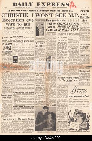 1953 Daily Express front page reporting Death of Stalin Stock Photo - Alamy