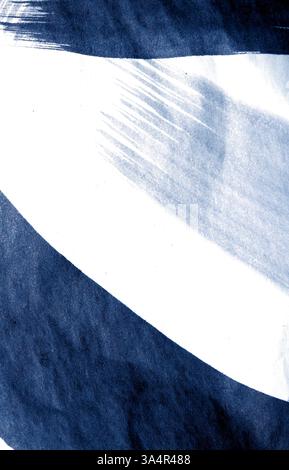Monochrome Blue Ink Wash Gentle Gradient Background with Splash Drip ...