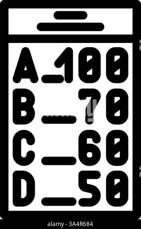 grading system education platform line icon vector illustration Stock ...