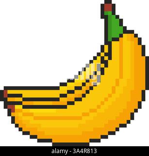 Banana peel Pixel art. 8 bit Old rotten banana peel Stock Vector Image ...