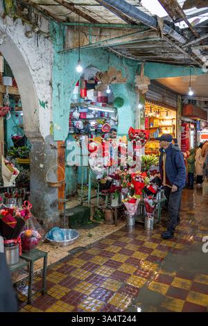 flower shop in the big souk, Tangier, Morocco, North Africa Stock Photo ...