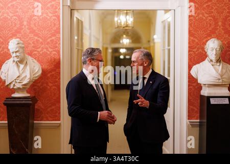 Canadian Prime Minister Mark Carney, left, meets with Lee Jae Myung ...