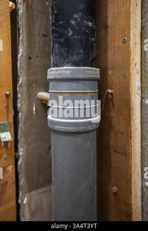 Old sewer stack in an apartment building Stock Photo - Alamy