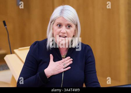 Edinburgh Scotland, UK 19 March 2025. Sue Webber MSP at the Scottish ...