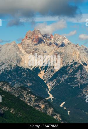 Snow-capped peaks under the clear blue sky at Monte Terminillo Stock ...