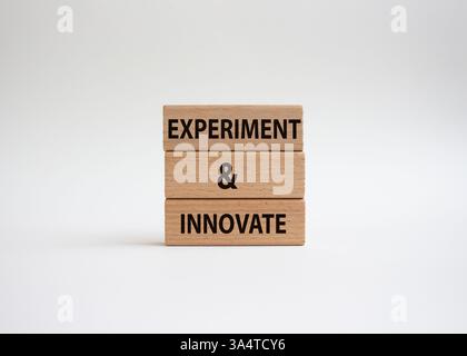 Experiment and innovate symbol. Concept words Experiment and innovate ...