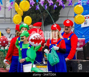 Mario Bros Costumes at Tomar Carnival 2025 Stock Photo - Alamy