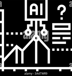 predictive analytics graph ai integration line icon vector illustration Stock Vector Image & Art ...