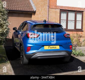 Ford Puma Titanium SUV in Desert Island Blue Stock Photo - Alamy