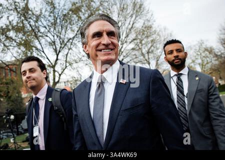 US Secretary of Energy Chris Wright speaks to the media at the White ...