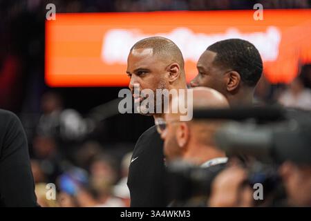 Houston Rockets head coach Ime Udoka during the first half of an NBA ...