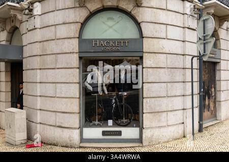 Hackett London logo above the shop window. Hackett London is an English ...