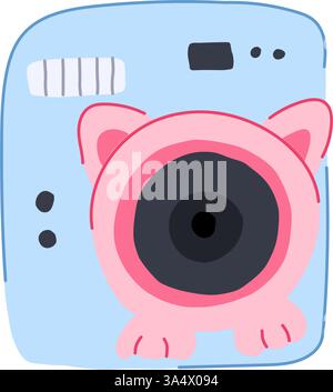 polaroid camera toy cartoon vector illustration Stock Vector Image ...