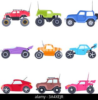 racing rc car toy cartoon vector illustration Stock Vector Image & Art ...