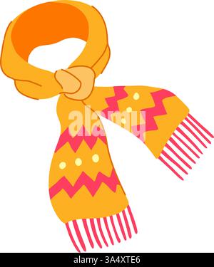 cashmere scarf kid cartoon vector illustration Stock Vector Image & Art ...