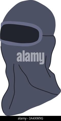 photochromic ski mask cartoon vector illustration Stock Vector Image ...