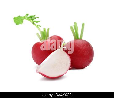 Fresh radishes, whole and sliced Stock Photo - Alamy