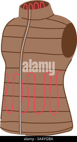 winter vest heated cartoon vector illustration Stock Vector Image & Art ...