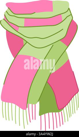 chunky woman scarf cartoon vector illustration Stock Vector Image & Art ...