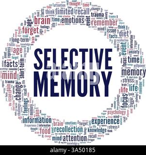 Selective Memory vector illustration word cloud isolated on white ...