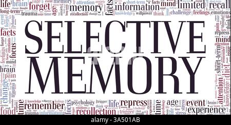 Selective Memory vector illustration word cloud isolated on white ...