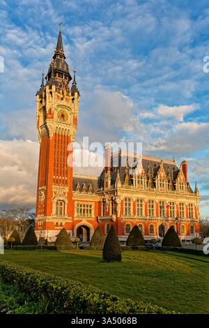 CALAIS, FRANCE, March 15, 2025 : City Hall (french : Hotel de Ville) is ...