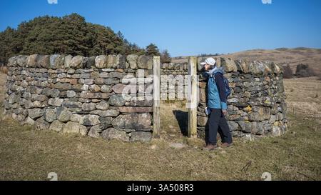 The entrance to Andy Goldsworthy's (1996) Redmire Farm sheepfold ...